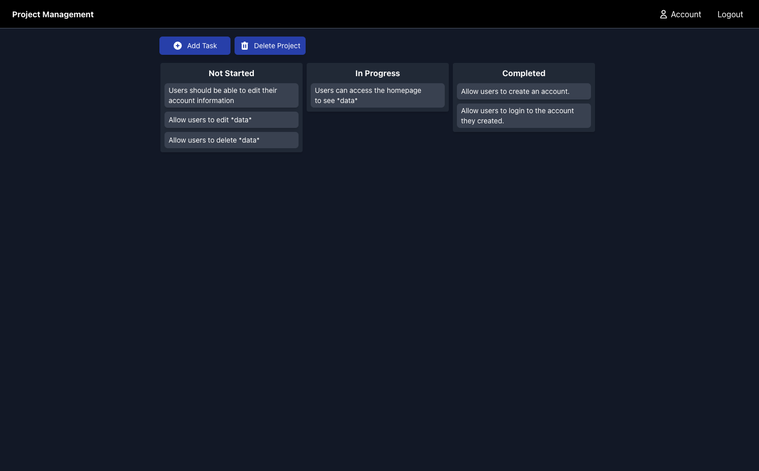 GitHub - rtraficante/project-manager · GitHub